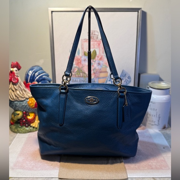 Coach | Bags | Coach Chicago Ellis Tote In Blue | Poshmark